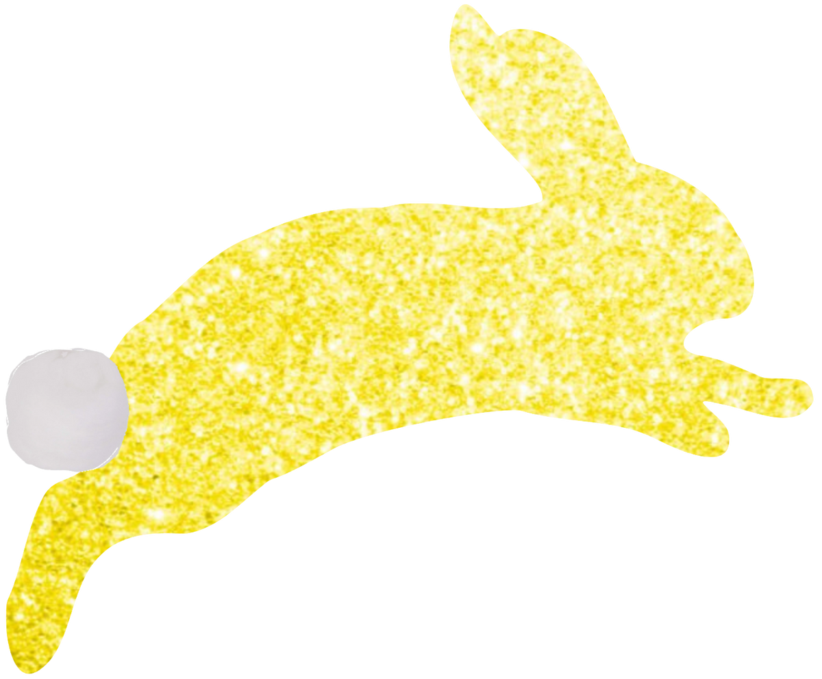 Yellow Glitter Bunny Ea Designtx